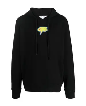 Off-White Cotton Arrows Print Hoodie