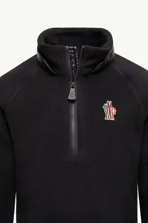 Moncler Fleece Half-zip Sweatshirt - Black