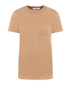 Max Mara Papaia Logo Embroidered Crewneck T-shirt - No