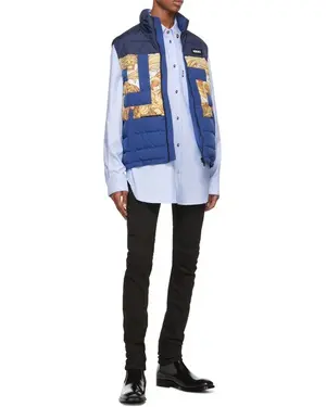 Versace Logo Patch Slim-fit Jeans - Black