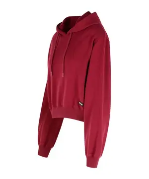 ROTATE BY BIRGER CHRISTENSEN Pullover Hoodie With Ruffle Cuffs - Red