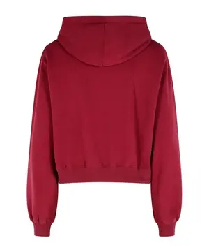 ROTATE BY BIRGER CHRISTENSEN Pullover Hoodie With Ruffle Cuffs - Red