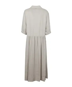 Herno Short Sleeve Buttoned Midi Dress - Gray