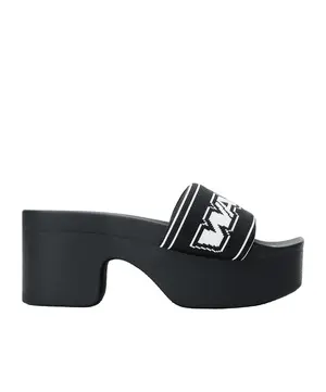 Alexander Wang Logo Strap Platform Sandals - Black