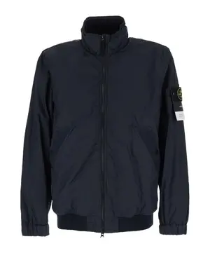 Stone Island Logo Patch Zip-up Jacket