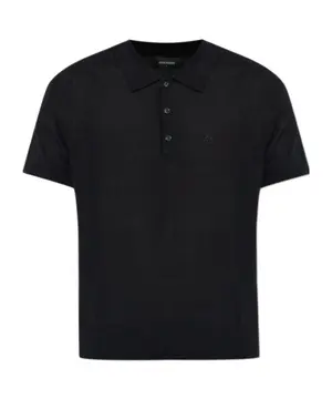 Dsquared2 Short Sleeve Knit Polo Shirt - Black