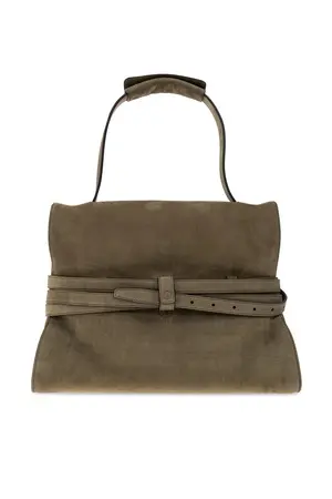 Moschino Tie Detailed Shoulder Bag - Brown