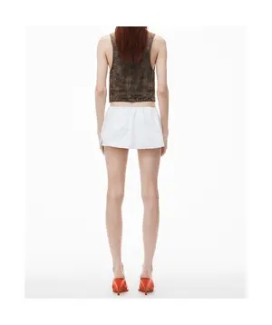 Alexander Wang Crystal Embellished Drawstring Skorts