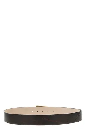 Brunello Cucinelli Engraved Logo Buckle Leather Belt