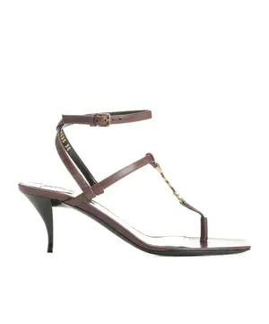 Saint Laurent Logo Detail Heeled Sandals