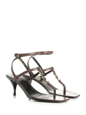 Saint Laurent Logo Detail Heeled Sandals
