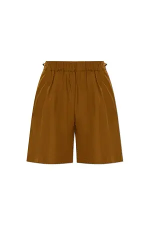 Max Mara Elastic Waist Pleated Shorts