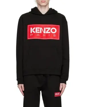 Kenzo Logo Patch Hoodie - Black