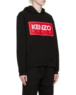 Kenzo Logo Patch Hoodie - Black