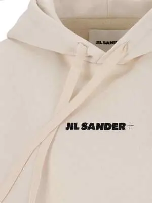 JIL SANDER Long Sleeve Logo Hoodie - Dune