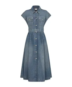 Dior Mid-length Flared Dress With Embroidered Bee And Cd Logo