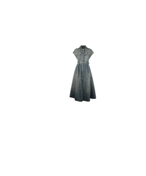 Dior Mid-length Flared Dress With Embroidered Bee And Cd Logo
