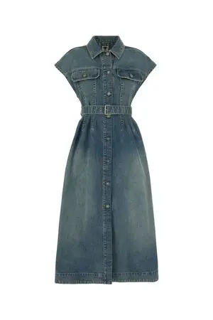 Dior Mid-length Flared Dress With Embroidered Bee And Cd Logo