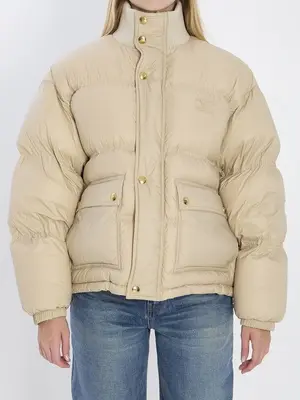 Celine Puffer Jacket In Light Nylon