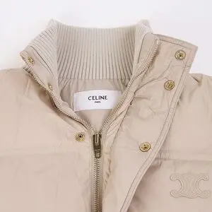 Celine Puffer Jacket In Light Nylon