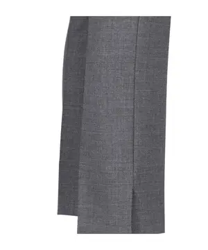 Incotex High-waisted Casual Pants With Ankle Slits - Gray