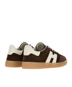 Hogan Logo-patch Lace-up Sneakers - Brown