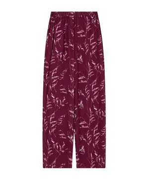 Armani Exchange Foliage-print Wide Leg Trousers