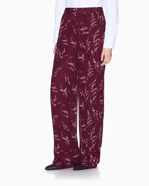 Armani Exchange Foliage-print Wide Leg Trousers