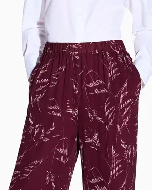 Armani Exchange Foliage-print Wide Leg Trousers