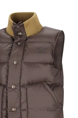 Celine Sleeveless Puffer Jacket In Light Nylon