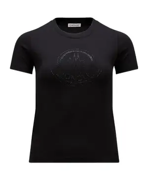 Moncler Embellished Logo Crewneck T-shirt