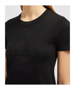 Moncler Embellished Logo Crewneck T-shirt