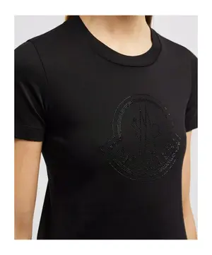 Moncler Embellished Logo Crewneck T-shirt