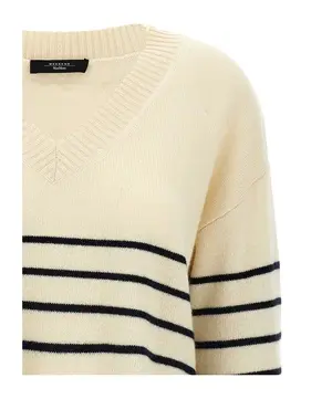 Max Mara Striped V-neck Jumper