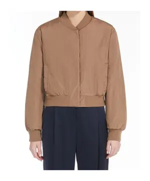 Max Mara Buttoned Long-sleeve Bomber Jacket