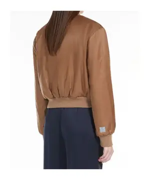 Max Mara Buttoned Long-sleeve Bomber Jacket