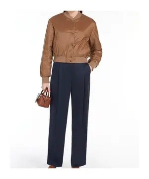Max Mara Buttoned Long-sleeve Bomber Jacket