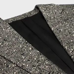 Celine Garçon Jacket In Herringbone Wool Natt