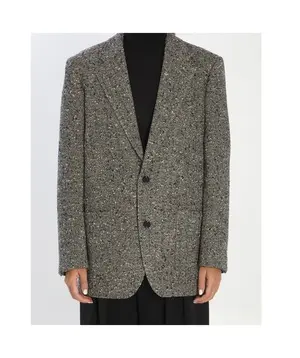 Celine Garçon Jacket In Herringbone Wool Natt