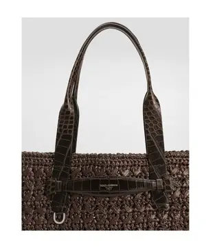 Dolce & Gabbana Crochet Raffia Shopper