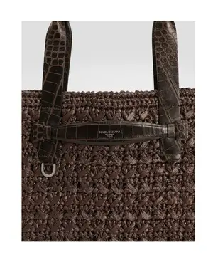 Dolce & Gabbana Crochet Raffia Shopper