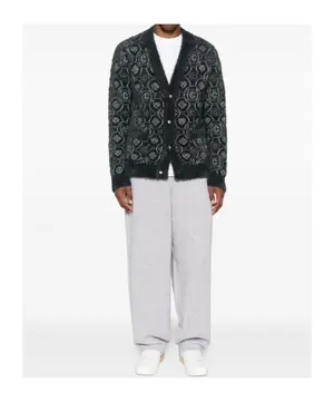 Casablanca Monogram Knitted Cardigan - Black