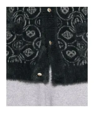 Casablanca Monogram Knitted Cardigan - Black