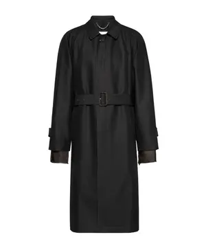 MAISON MARGIELA Single-breasted Trench Coat - Black