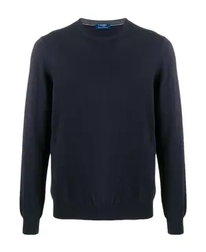 BARBA NAPOLI Crewneck Wool Jumper - Black
