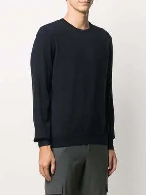 BARBA NAPOLI Crewneck Wool Jumper - Black