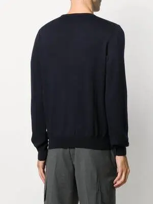 BARBA NAPOLI Crewneck Wool Jumper - Black