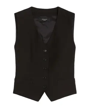 Max Mara Viscose And Linen Canvas Waistcoat