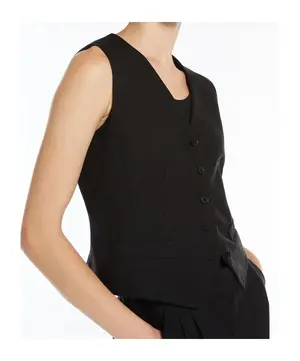 Max Mara Viscose And Linen Canvas Waistcoat