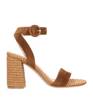 GIANVITO ROSSI Luana Ankle Strap Sandals - Brown